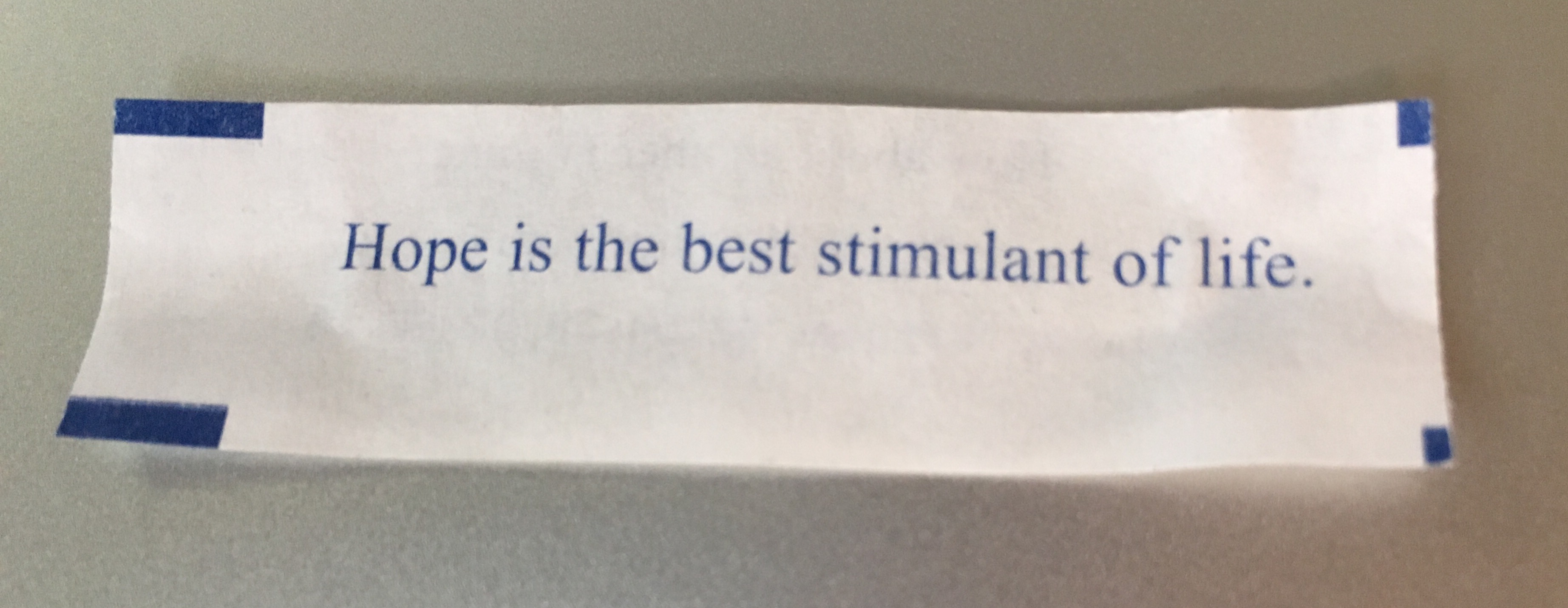 Hope is the best stimulant of life – the whipped cream conundrum